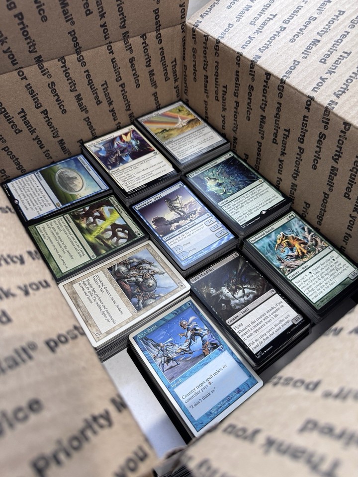 🧙17lbs+ 4200+ UNSEARCHED Magic The Gathering Bulk Lot LP/NM w/ Rares ...