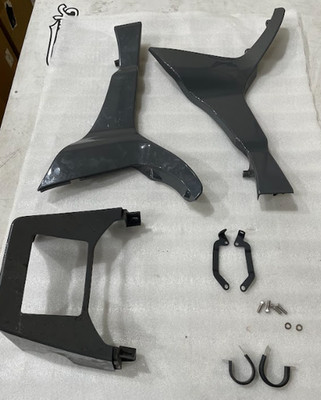 OS&D Advanblack Gunship Gray Fairing Spoiler Kit for 2017-2023 Harley ...