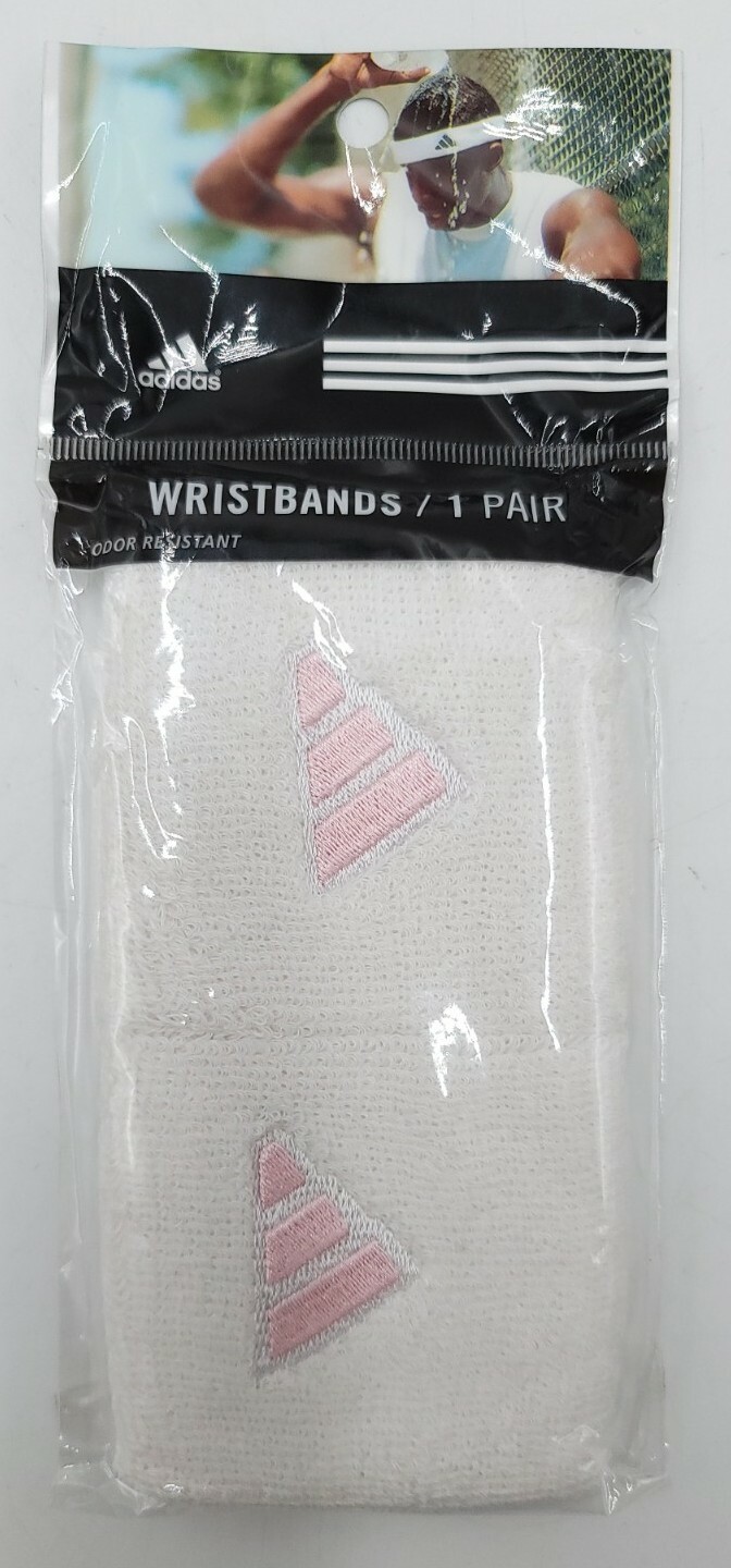 Adidas Climalte Wristbands/Sweatbands White Cotton/Nylon Stretch ONE ...