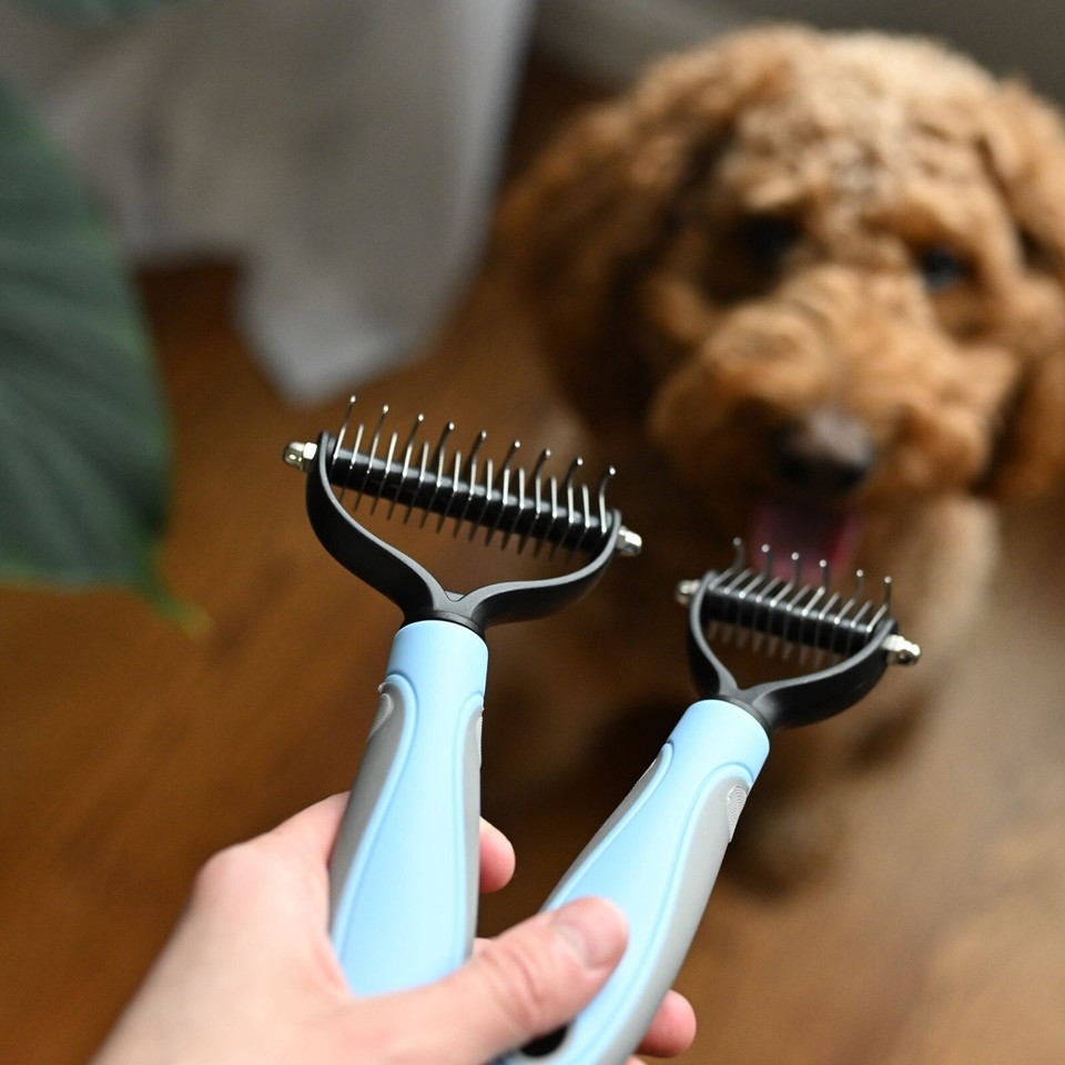 1 Pet Grooming Tool Shedding Rake For Small Dogs Cats Safe Shedding ...