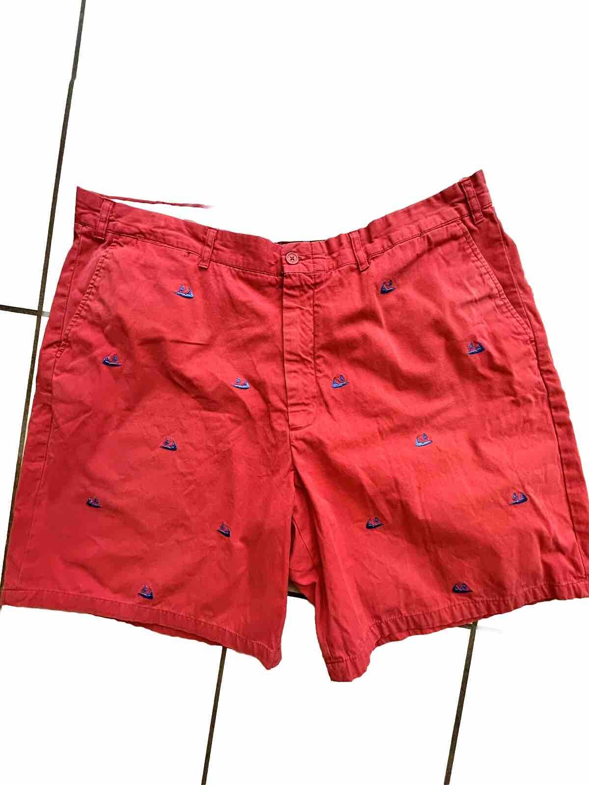 Castaway Clothing Nantucket Island Red Shorts 42 Embr… - Gem