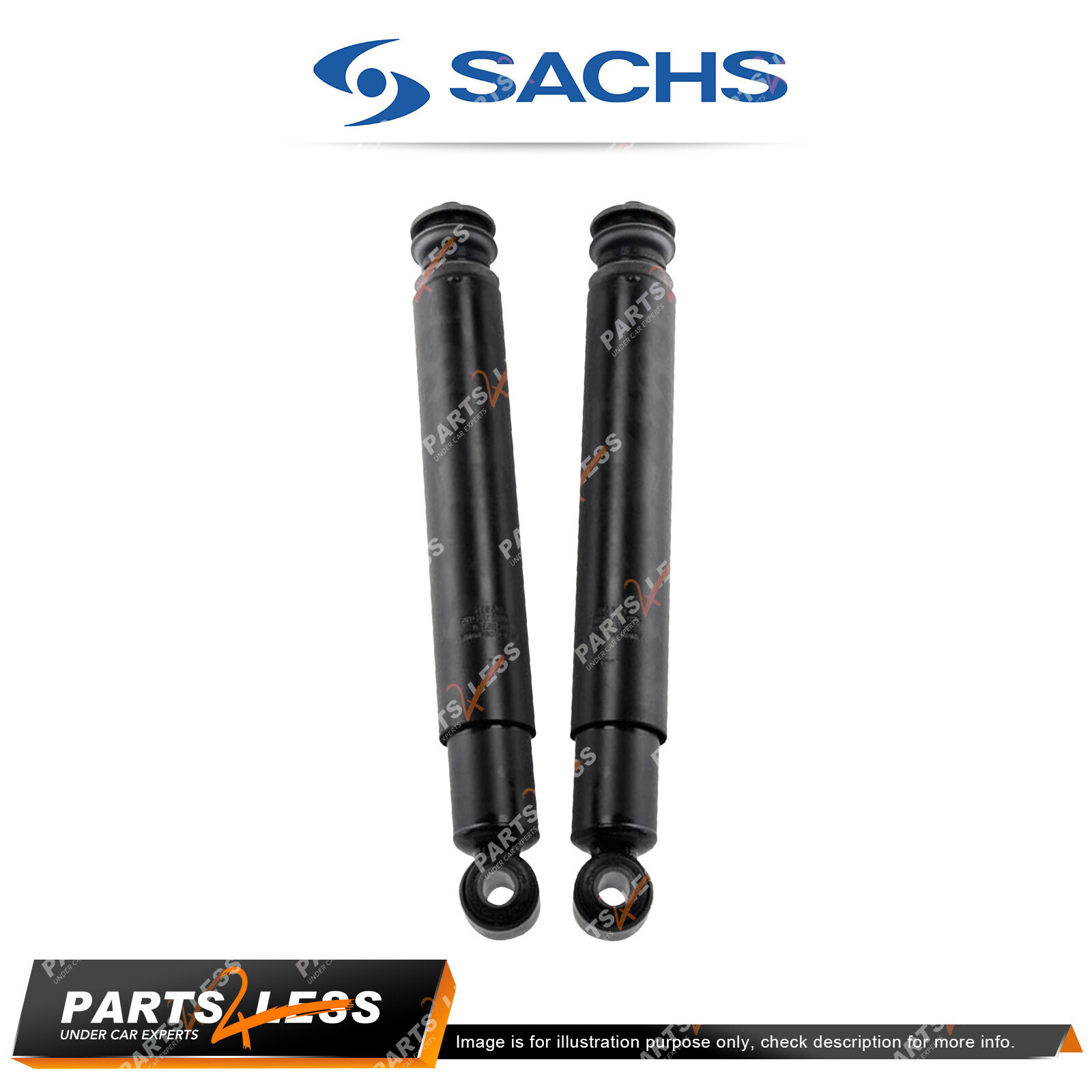 2 Pcs Front Sachs Truck Shock Absorbers 314 936 Top Pin Bottom Eye With ...