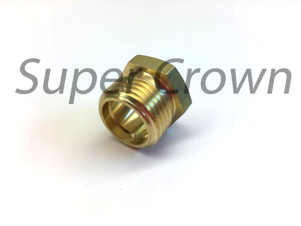 M18x1.5P BRASS THREADED MALE COMPRESSION SLEEVE BUSHING NUT TUBE ...