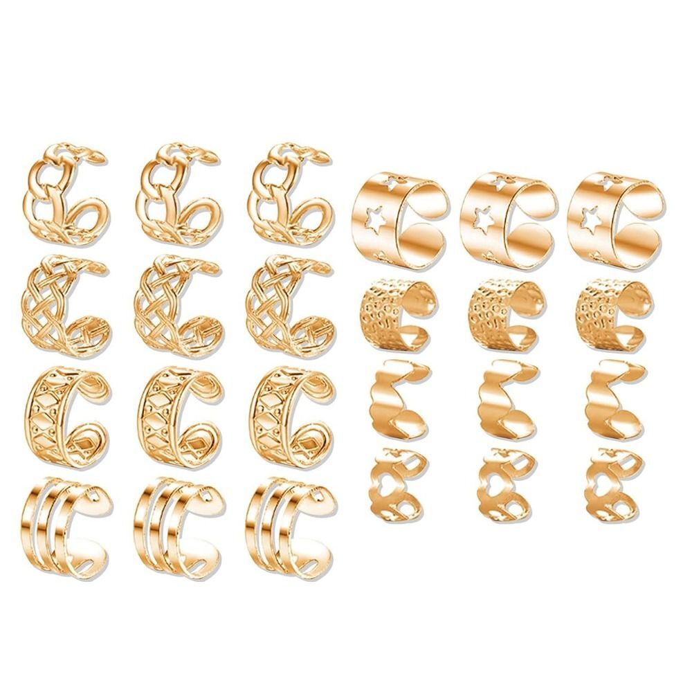 Silver Color Alloy Braid Clips Non Piercing Ear Cuffs Beach Party | eBay