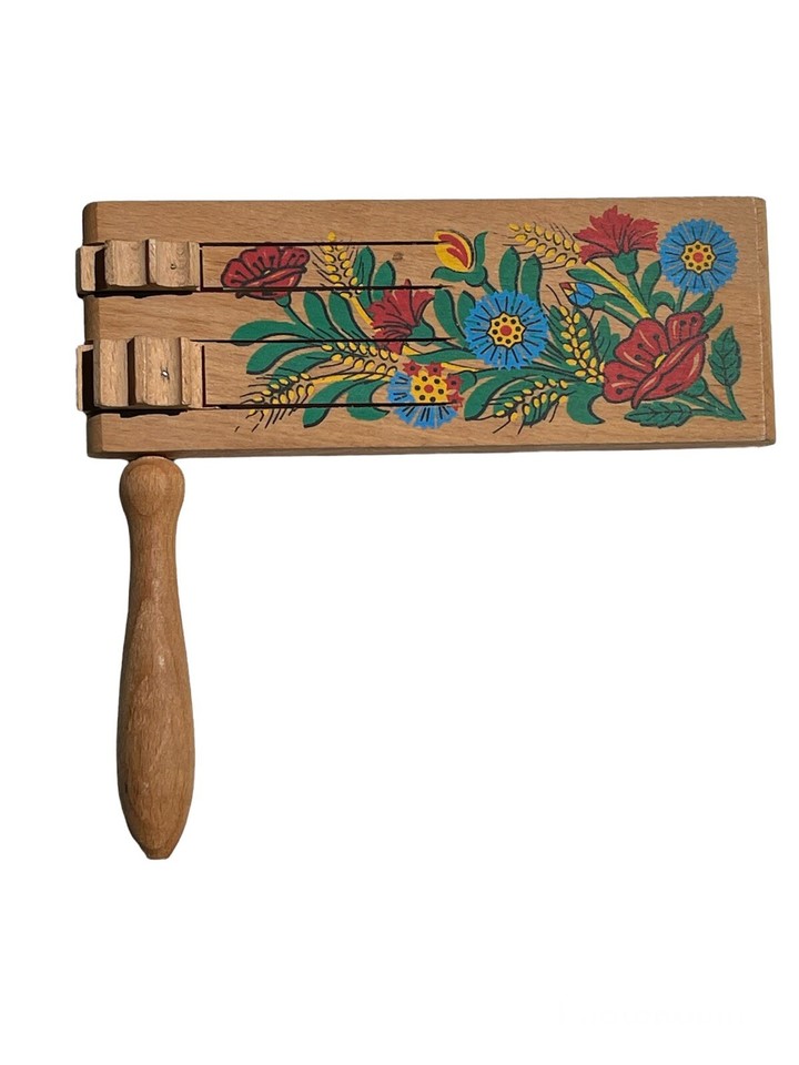 Vintage Rare Wood PURIM Rattler Jewish Grogger antique gragger ...