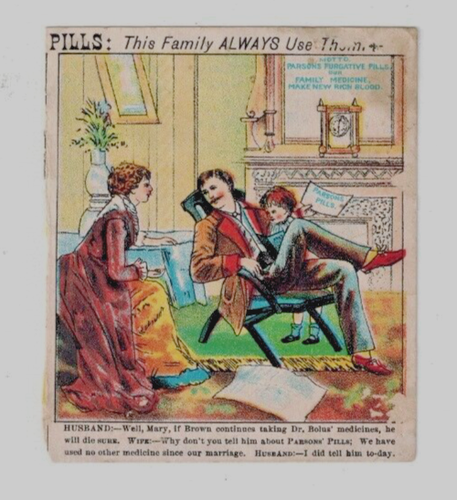 Victorian Trade Card, Parson's Pills --"Snake Oil" Ad prior to 1906 | eBay
