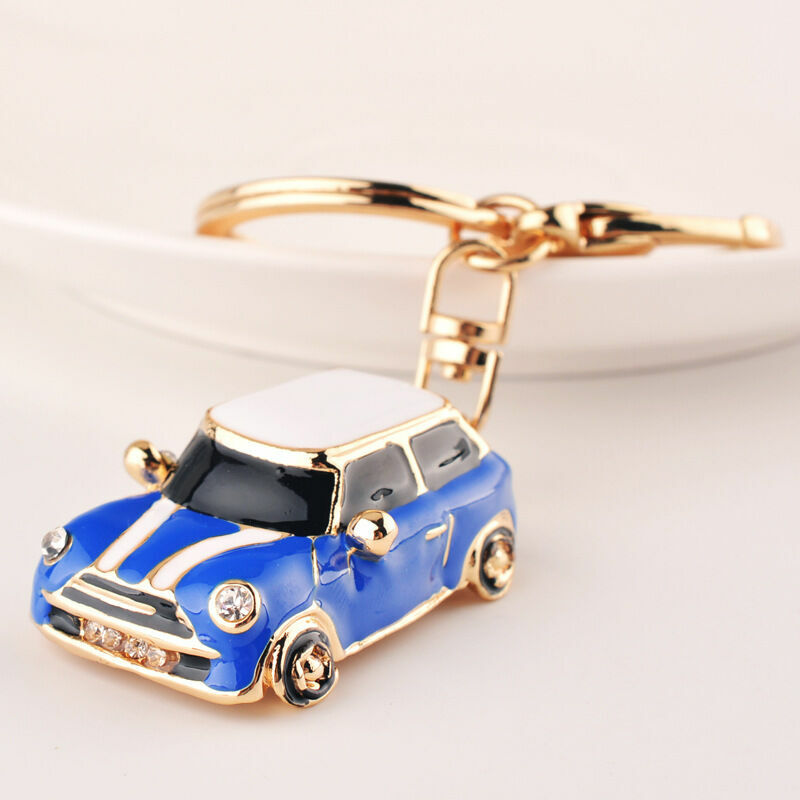Red/Blue Car Model Keychain Girl's Vintage Gold Plating Fashion Party ...