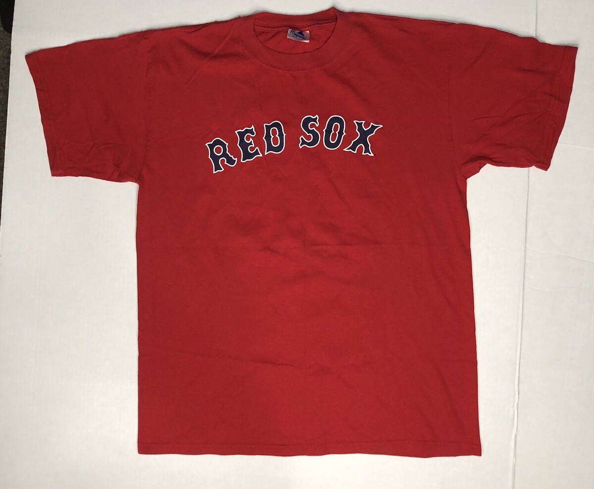 Majestic Boston Red Sox Big Papi David Ortiz T-Shirt SZ XL Red 34 Heavy ...