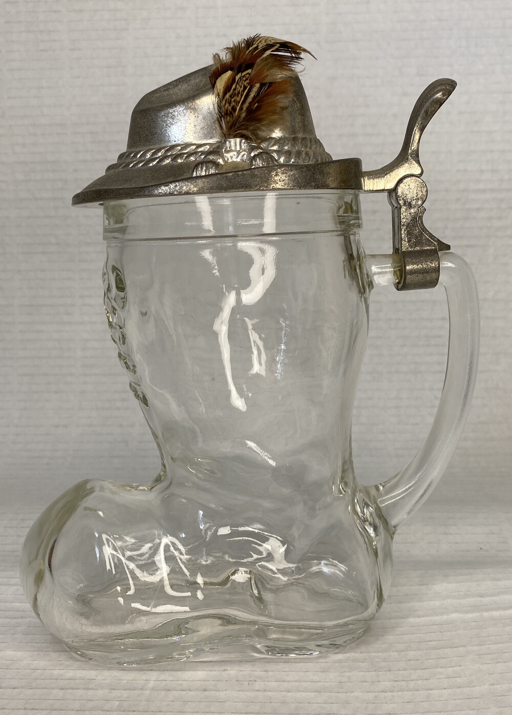 Original BMF Bierseidel - Vintage Clear Glass Boot Beer Stein with ...
