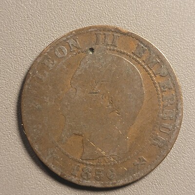 1856 B France 5 Centimes Coin - Napoleon III - Bronze | eBay