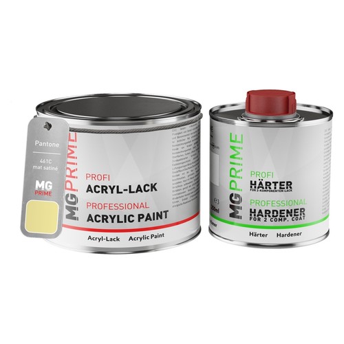 Pantone 461C Yellow Peinture acrylique mat satinée Pot de 0,75 litre ...