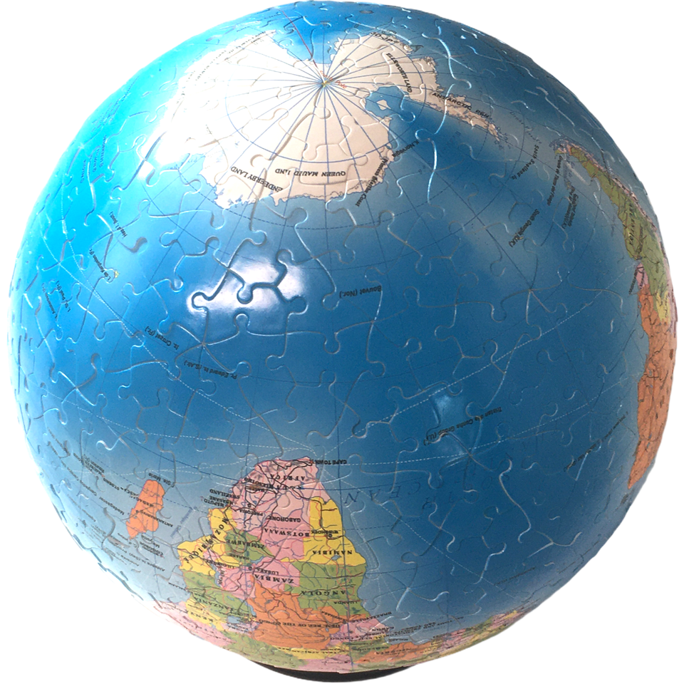 Rose Art Esphera 360 3-D Plastic Spherical Puzzle 540 Pieces 12" Globe ...