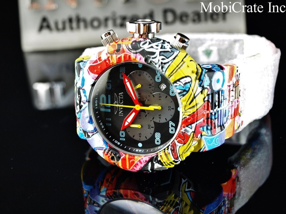 Invicta Men's 52mm Pro Diver Chronograph GRAFFITI Aqua-Plated Watch ...