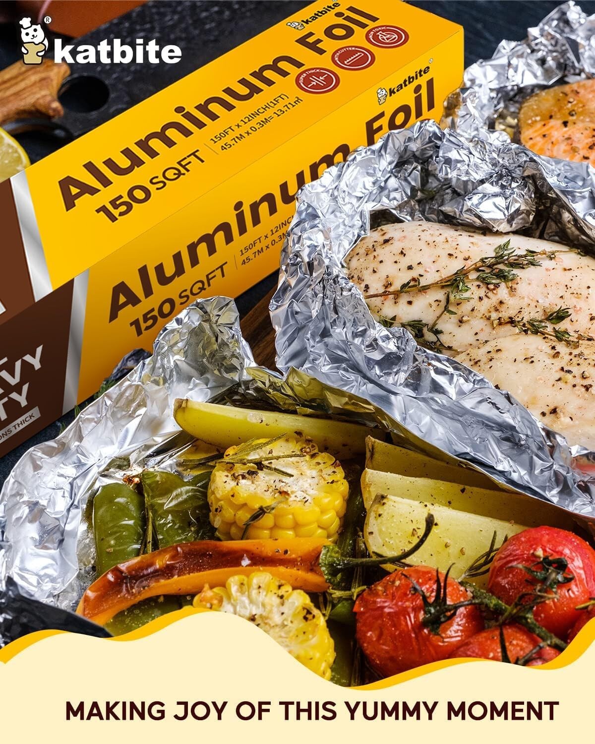 Aluminum Foil Heavy Duty 12Inx150Ft 25 Micron Thick Strong Foils ...
