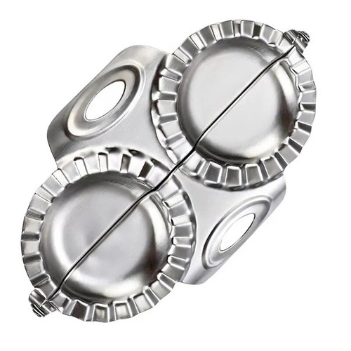 Double Dumpling Press Mold Empanada Gyoza Puff Pie Mold Maker Stainless ...