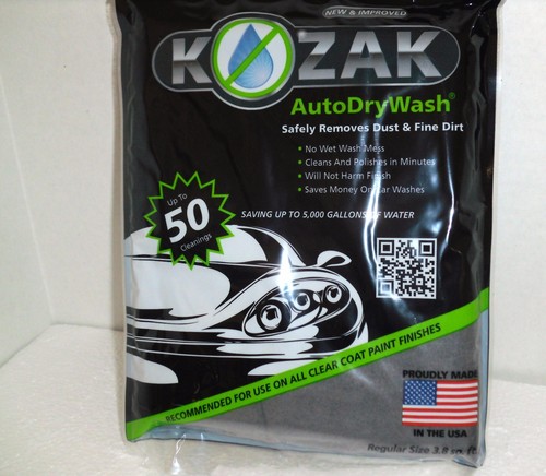 Kozak Auto Dry Wash Cloth Made in USA Car Motorcycles Bikes No Water ...