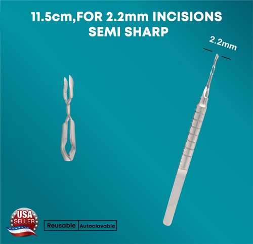 Akahoshi Pre Chopper 2.2mm Curved Head Ophthalmic Eyelid Surgical Eye ...