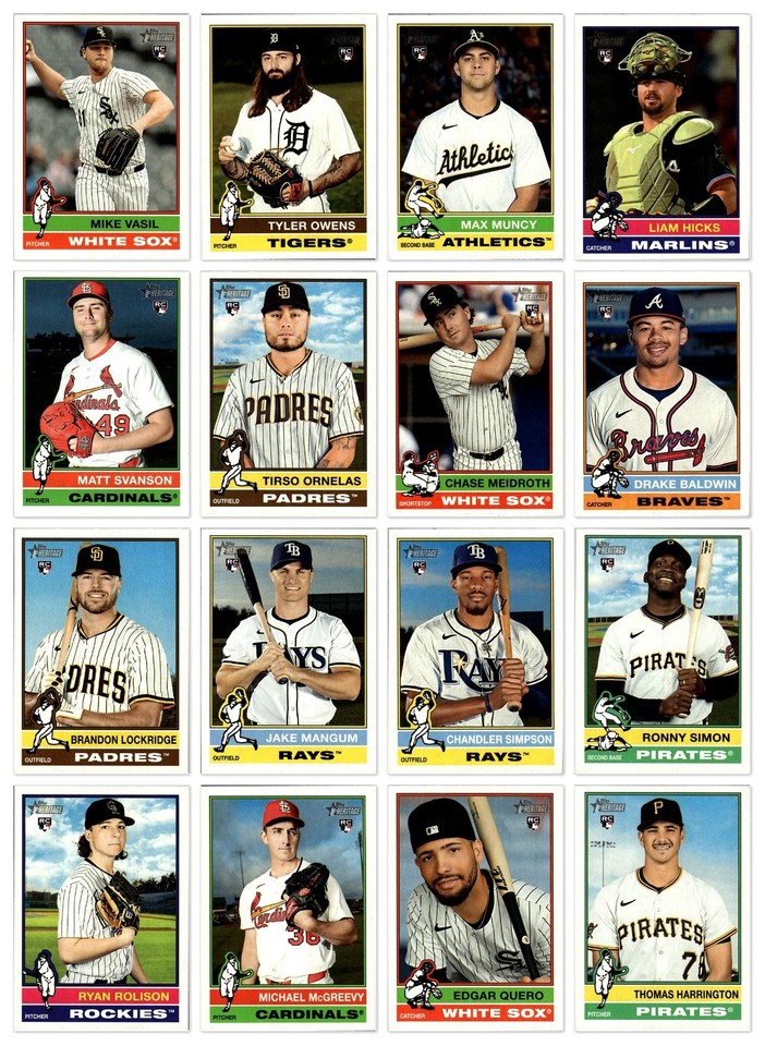Topps Heritage High 2025 Number Rookie Lot (78 Cards) 2025 RCs | eBay