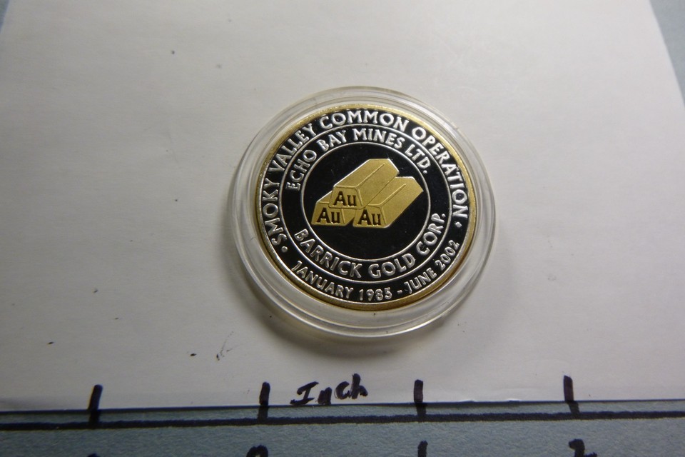 BARRICK GOLD ECHO BAY MINE ROUND MOUNTAIN SMOKY VALLEY 999 SILVER GOLD ...