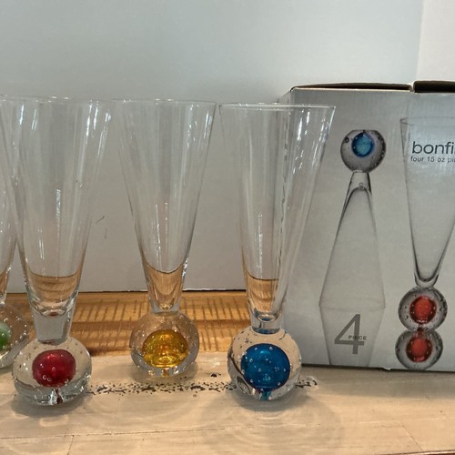 Bonfire Circleware Ball Stem Cocktail Pilsner Glasses 15 oz. Bubbles ...
