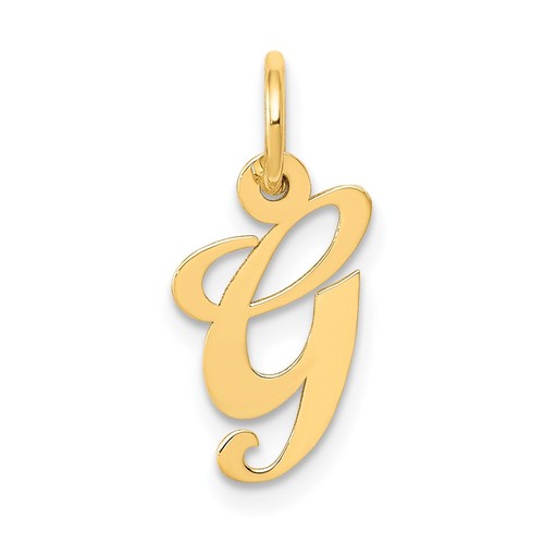 10K Small Fancy Script Initial G Charm 196904215296| eBay