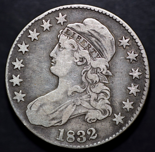 1832 Capped Bust Half Dollar 89.24% Silver 32.5mm Coin, KM# 37 | eBay