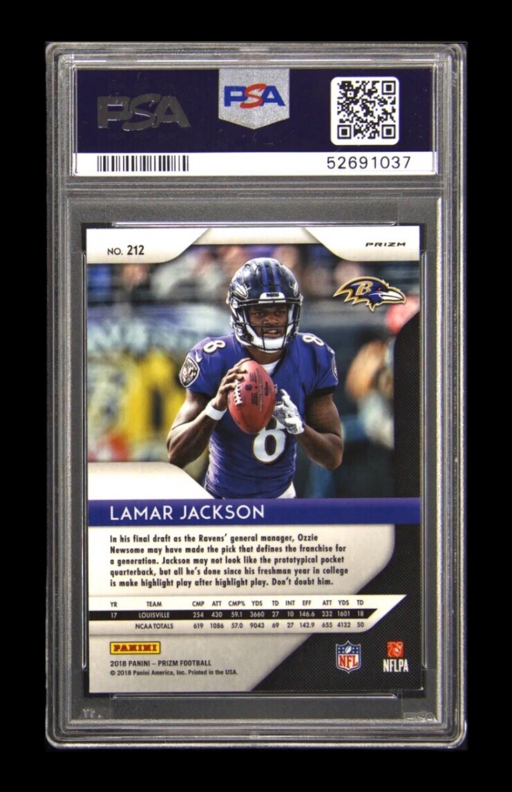 2018 Panini Prizm - Rookie Lamar Jackson #212 Blue Prizm (RC) for sale ...