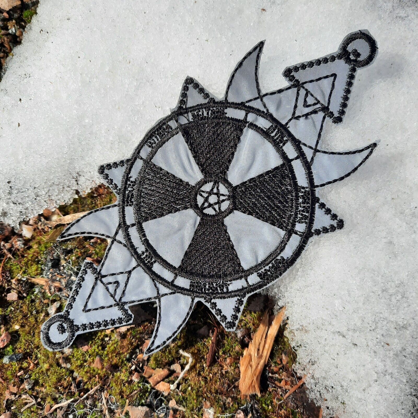 Celtic pagan symbol iron on reflective embroidered patch | eBay