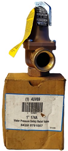 Watts M1 174A 1 in 100 psi Water Pressure Safety Relief Valve | eBay