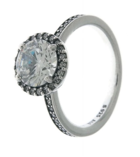 Authentic Pandora ALE sparkle CZ Halo Ring Size 52 L/M Sterling Silver ...