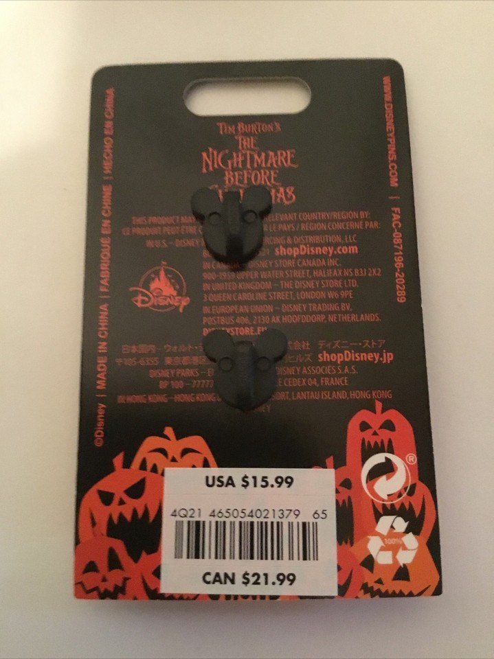 Disney Jack Skellington & Zero Pin Happy Halloween 2021 Limited Release ...