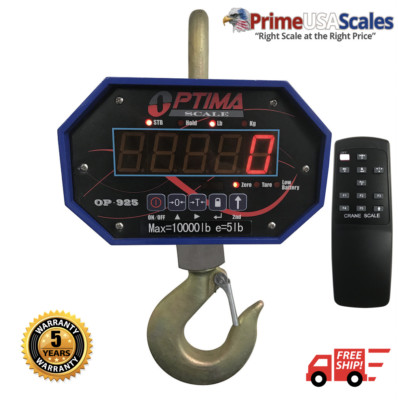 Optima Scales OP-925A 6,000 lb Heavy Duty Crane Scale Bright LED ...