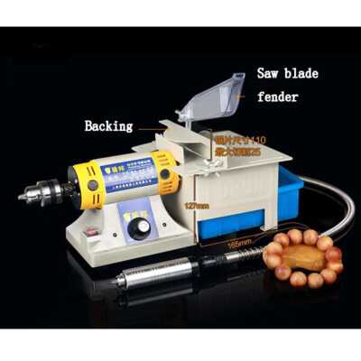 220V 750W Jewelry Rock Polishing Buffer Bench Lathe & Polisher Cutting ...
