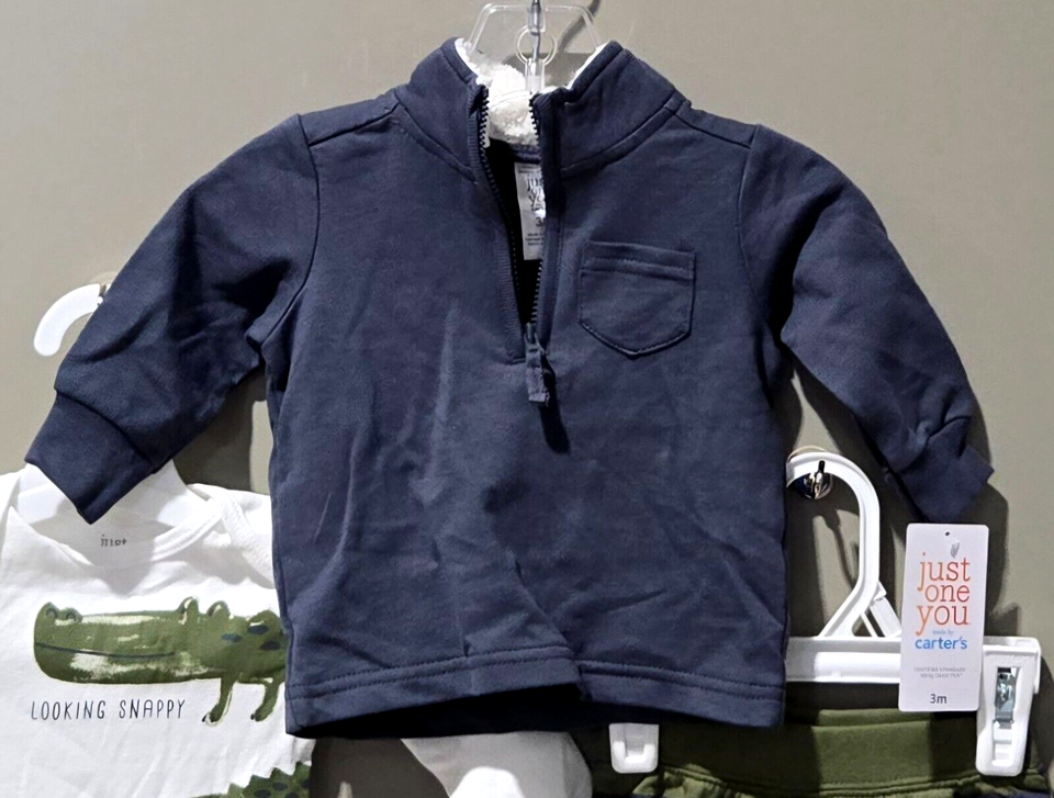 Carter's Boys 3 Months LOOKING SNAPPY Bodysuit Sweatshirt & Pants 3 ...