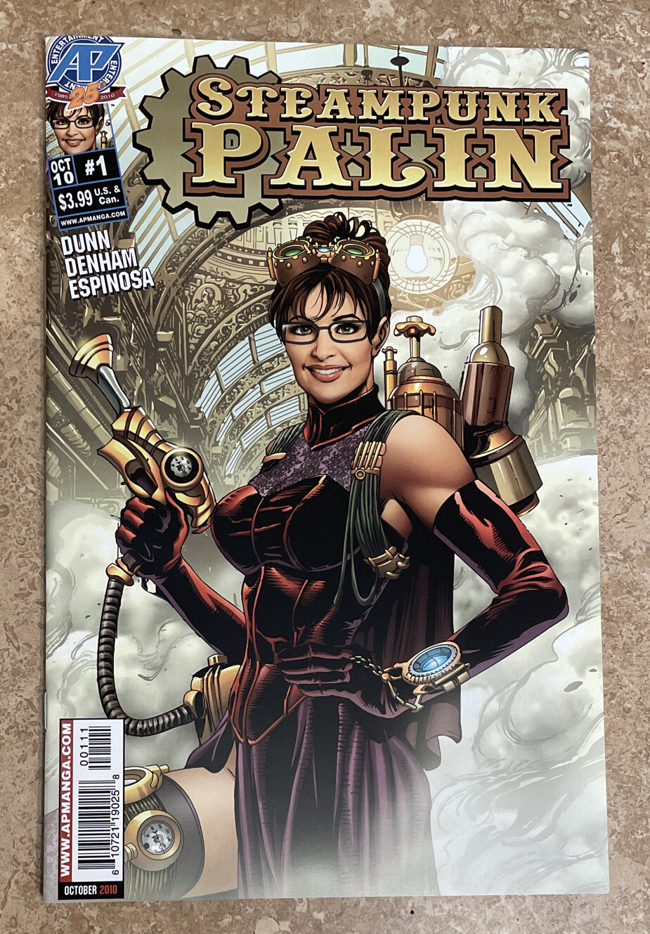 Steampunk Palin #1 VF+ Sarah 2010 Antarctic Press Pin-ups Ben Dunn ...
