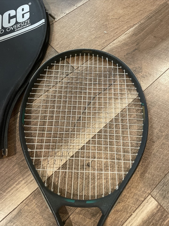 Prince Pro Oversize Aerodynamic Tennis Racquet 4 1/4 Grip w/ Bag Racket ...