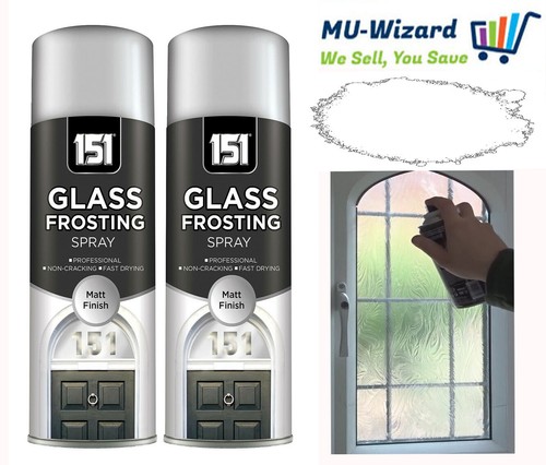 2xWindow Glass Frosting Spray Paint Aerosol Privacy Decorative Frosted ...