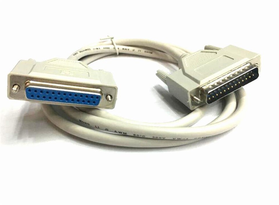 1Pcs DB25 25 Pin Male to Female Serial Parallel Printer Extension Cable ...