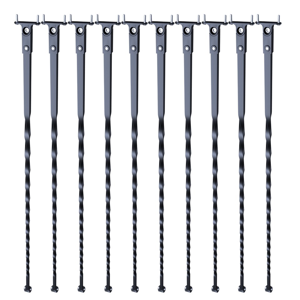 VEVOR Staircase Metal Balusters 44'' Steel Deck Spindles w/ Shoes Screw ...
