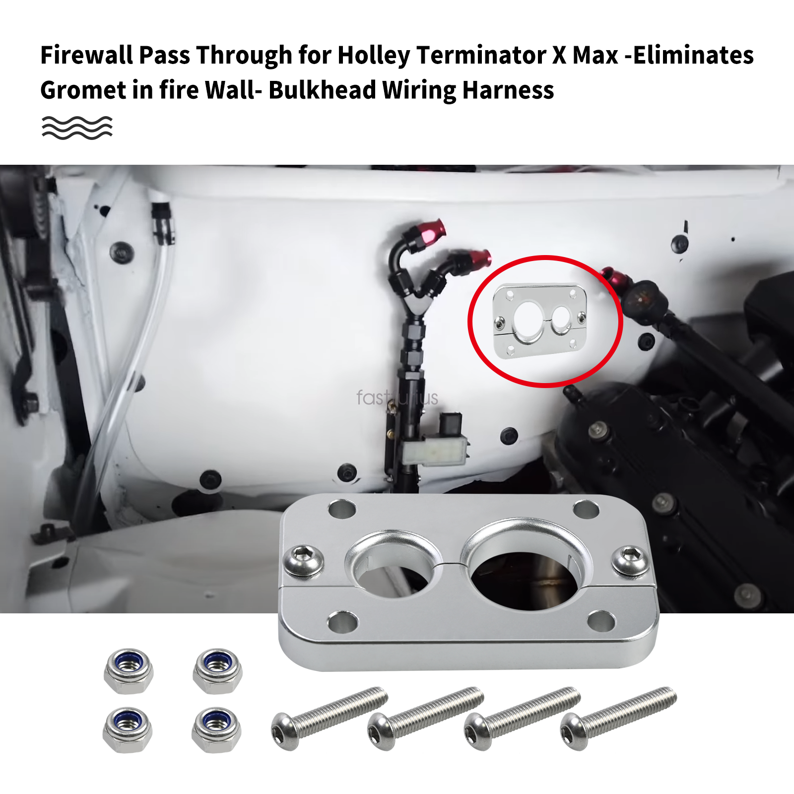 Fit Holley Firewall Pass Through Terminator X Max Eliminates Gromet In ...