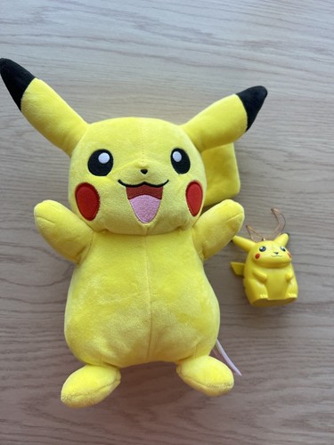 Nintendo Pokemon Pikachu 9” Plush 2021 - W/ FREE 1999 Vintage Pikachu ...