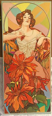 MAGNIFICENT ART NOUVEAU PAINTING ON PANEL BY RALPH ALLEN MASSEY SIGNED ...