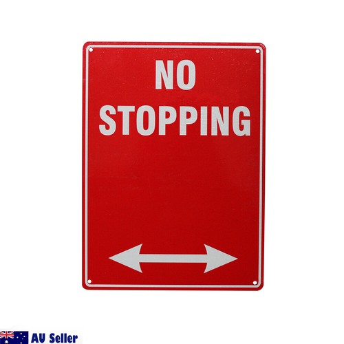 2x Warning Notice No Stopping Traffic Safety Al Waterproof Sign ...