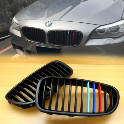 Matte Black 2011-16 M-Color Front Grille Fit BMW F10 Sedan Wagon 528i ...