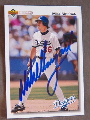 Los Angeles Dodgers Mike Morgan Signed 1992 Upper Deck Auto Card | eBay