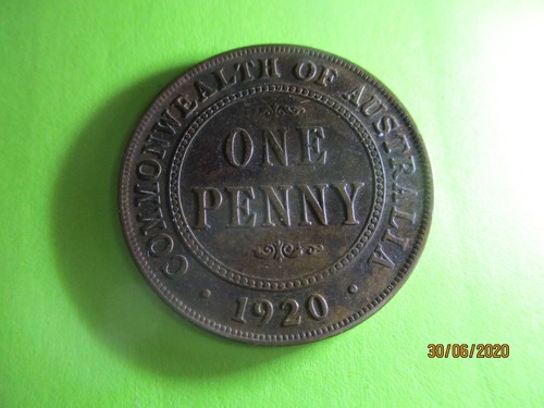 PENNY 1920 DOT ABOVE TOP SCROLL RARE | eBay Australia