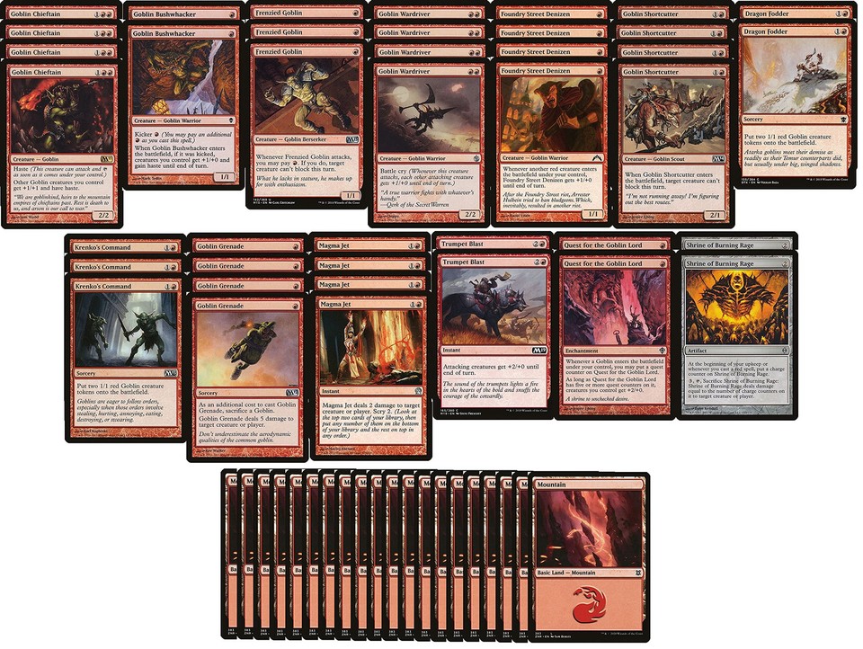 Red Goblin Deck - Aggro Burn - Modern Legal - Custom Built - Magic ...