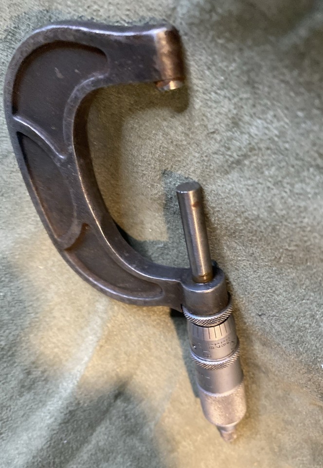 Craftsman D.J. 1-2” Micrometer, Carbide Tips, Ratchet Thimble, .0001 ...