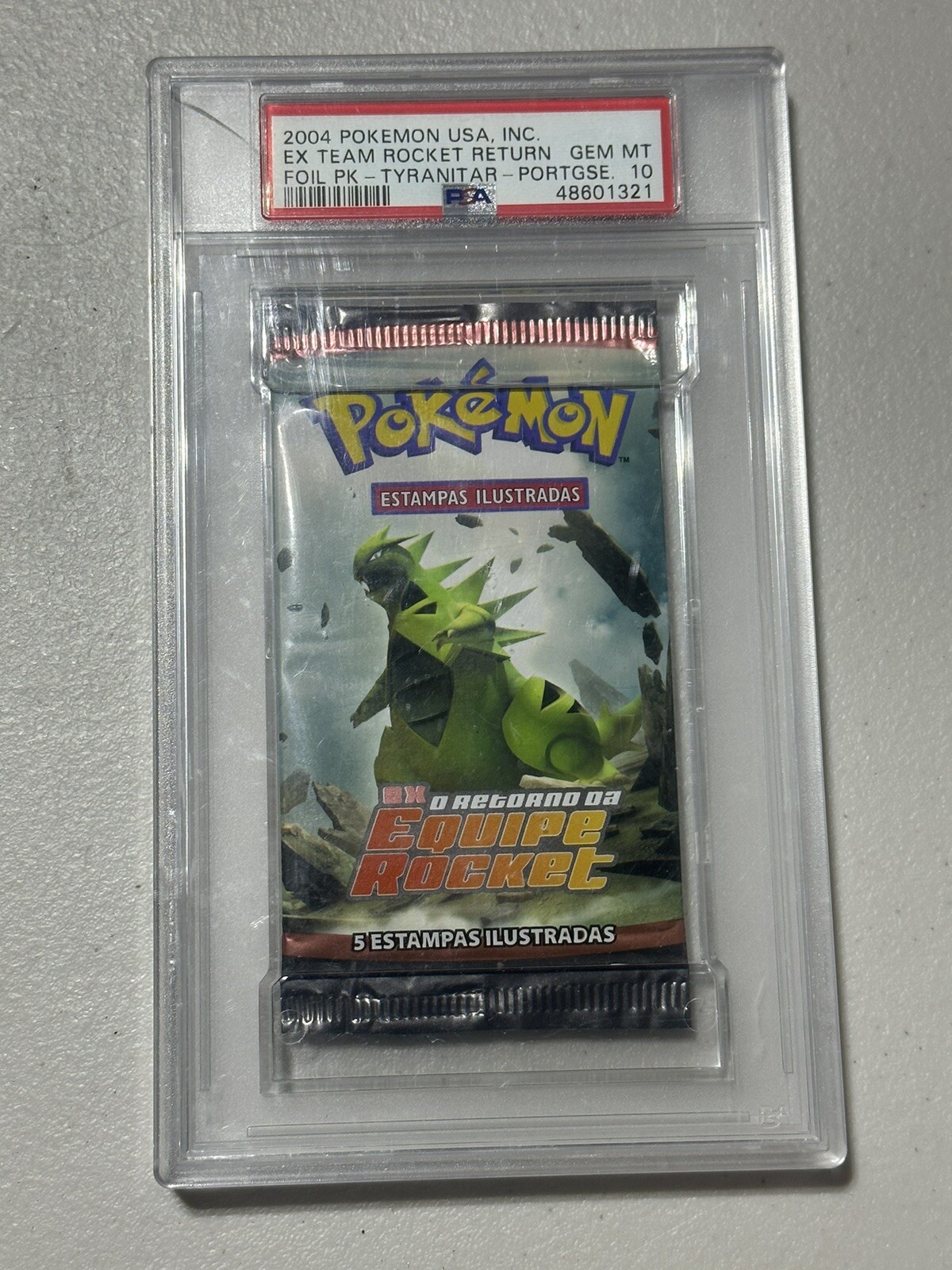 Ex Team Rocket Return PORTUGUESE PSA 10 FOIL PACK Graded Booster Pack ...