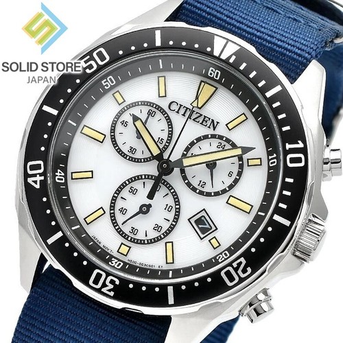 CITIZEN COLLECTION AT2500-19A Chronograph Eco-Drive Solar Watch Blue ...
